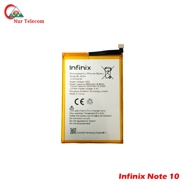 Infinix Note 10 Battery price in Bangladesh - Nur Telecom