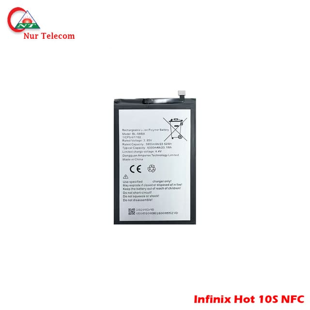 Infinix Hot 10s NFC Battery price in Bangladesh - Nur Telecom