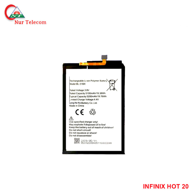 Infinix Hot 20 Battery price in Bangladesh - Nur Telecom