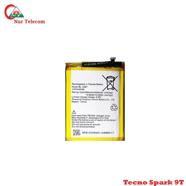 Tecno Spark 9T battery price in Bangladesh - Nur Telecom