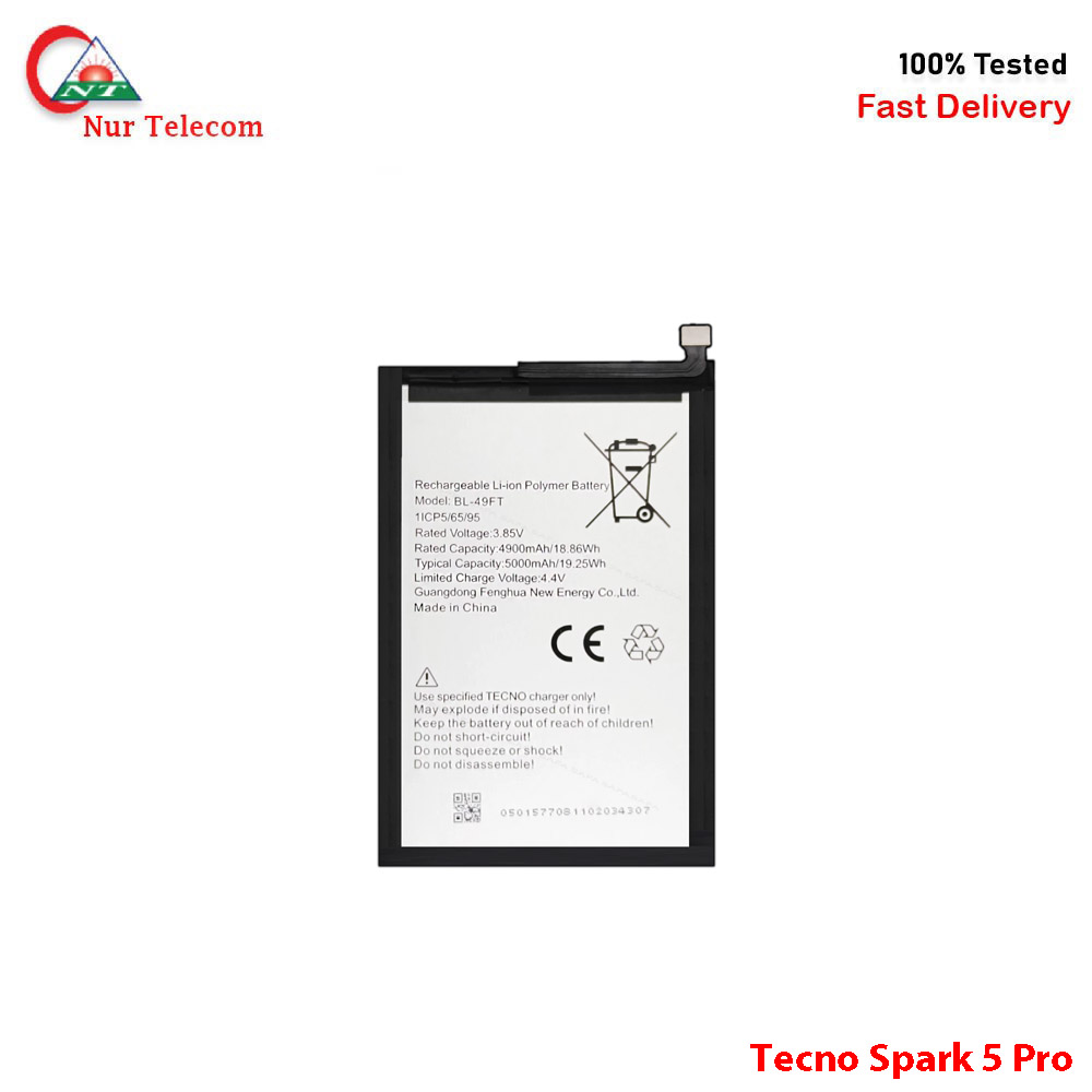 Tecno Spark 5 Pro Battery Price In BD - Nur Telecom
