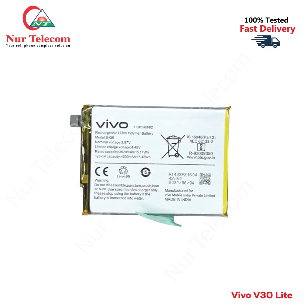 Vivo V30 Lite Battery Price in Bangladesh - Nur Telecom